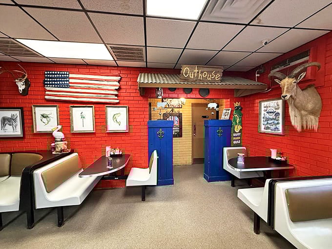 They call this section the "Outhouse" &ndash; proving that even bathroom humor can be elevated when the food is this good.