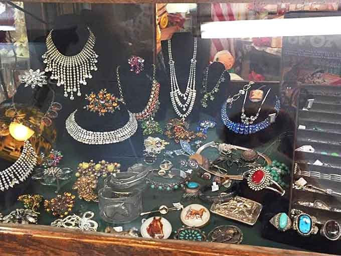 Costume jewelry that outshines many modern pieces. When rhinestones had personality and necklaces made statements louder than social media posts.