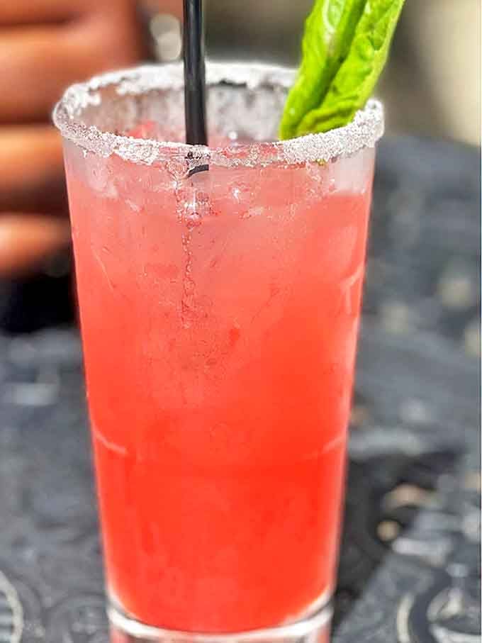 The vibrant pink cocktail that says "vacation" even if you're just playing hooky from work on a Wednesday afternoon.