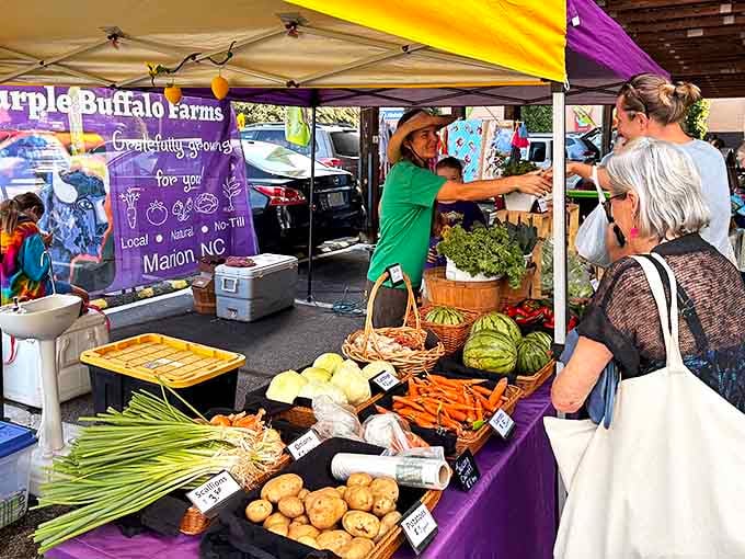 Marion's Tailgate Market proves the farm-to-table movement isn't just for fancy restaurants. Those vegetables were probably in the ground yesterday.