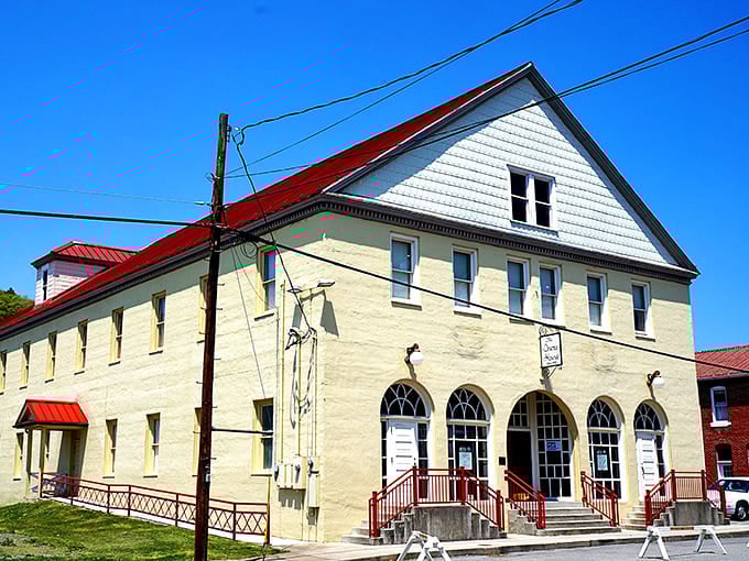The Opera House stands as a testament to Marlinton's cultural aspirations, its cream-colored walls having witnessed everything from Vaudeville to community theater.