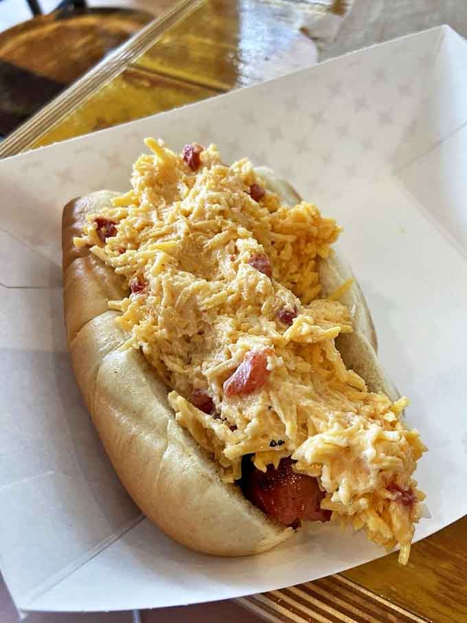 The pimento cheese dog&mdash;where Southern tradition meets the all-American hot dog in a marriage that would make cupid jealous.
