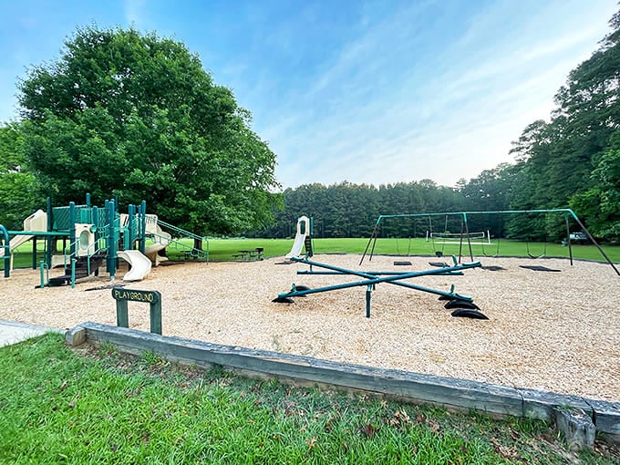 Childhood joy engineered in wood and metal &ndash; this playground proves that sometimes the simplest entertainment trumps any digital device.