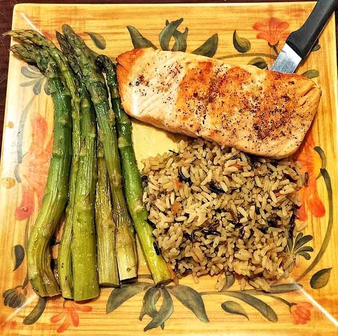 Salmon that's traveled less to get to your plate than you did to get to the restaurant. Simple, elegant, and perfectly executed.