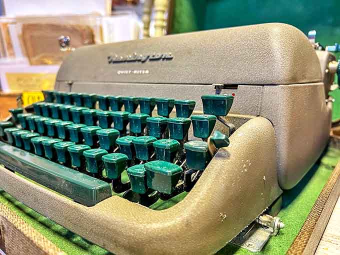 The mechanical poetry of this typewriter once clacked out love letters, college essays, and perhaps the great American novel.
