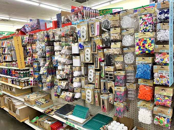 Crafting supplies that would make Martha Stewart nod in approval – all at prices that let creativity flow without budget constraints.