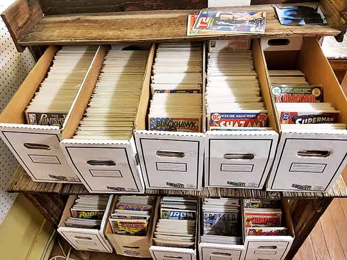 Comic book heaven awaits collectors&mdash;those white boxes contain decades of illustrated adventures just waiting to be rediscovered.
