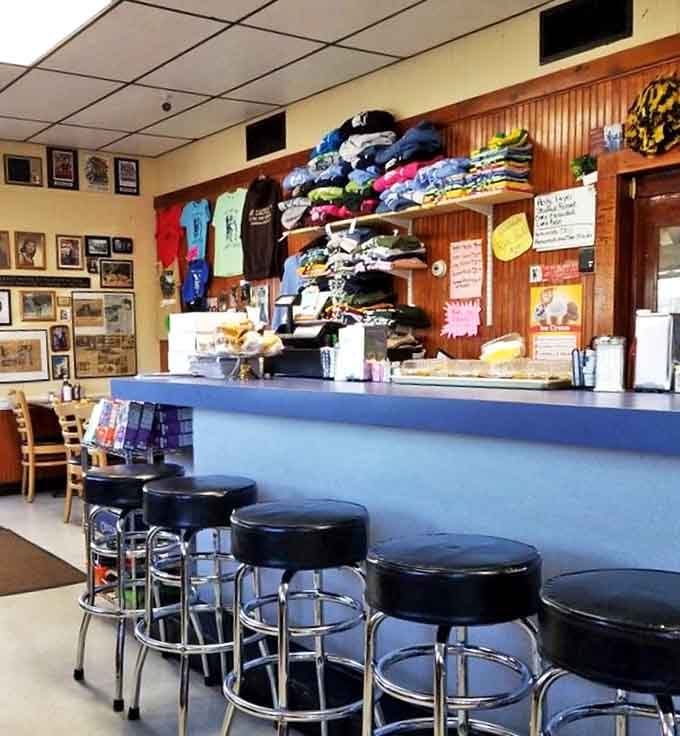 Classic counter seating where regulars perch, watching the breakfast ballet unfold while trading stories with the staff &ndash; diner culture at its finest.