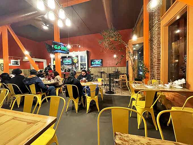 When the yellow chairs fill with happy diners, you know you've found a place where food trumps fashion and calories don't count.