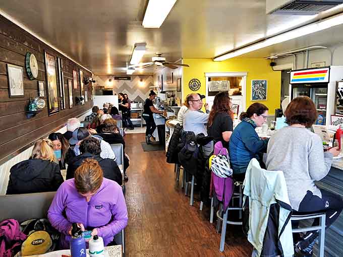 Peak breakfast hour at The Stilly&mdash;a beautiful chaos of coffee refills, order-taking, and the satisfied murmur of people getting exactly what they came for.