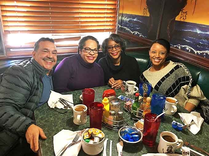 Gathering at Virg's isn't just about eating—it's about creating memories over coffee mugs and colorful drinks that will outlast the meal itself.