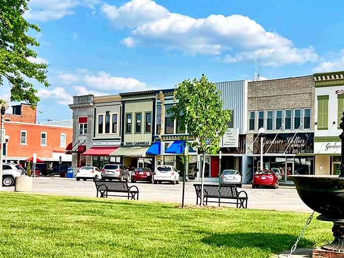 Downtown Kirksville's historic facades create a postcard-perfect scene, complete with benches where you can sit and watch small-town America unfold.