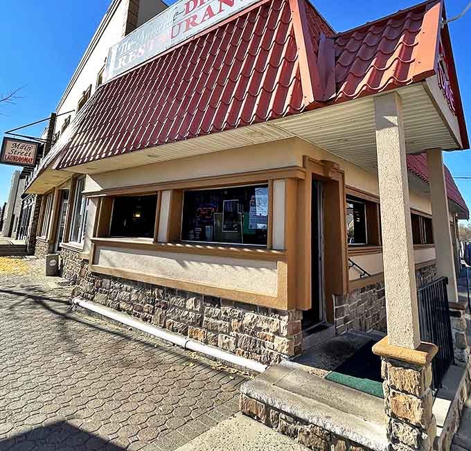 The street view promises comfort and satisfaction. Like seeing an old friend's house when you've been away too long.