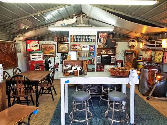 This isn't your grandmother's antique shop – unless your grandmother collected vintage gas pumps and automotive memorabilia.