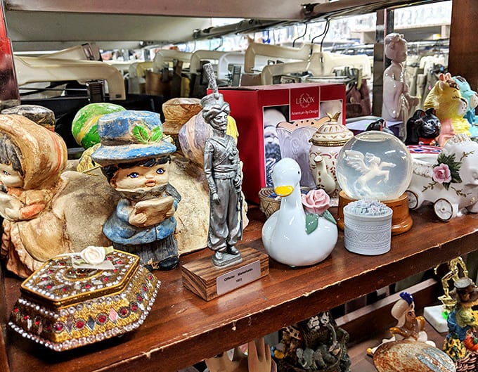 Figurines and knickknacks stand at attention, auditioning for roles as conversation pieces in your living room. That snow globe has seen things.