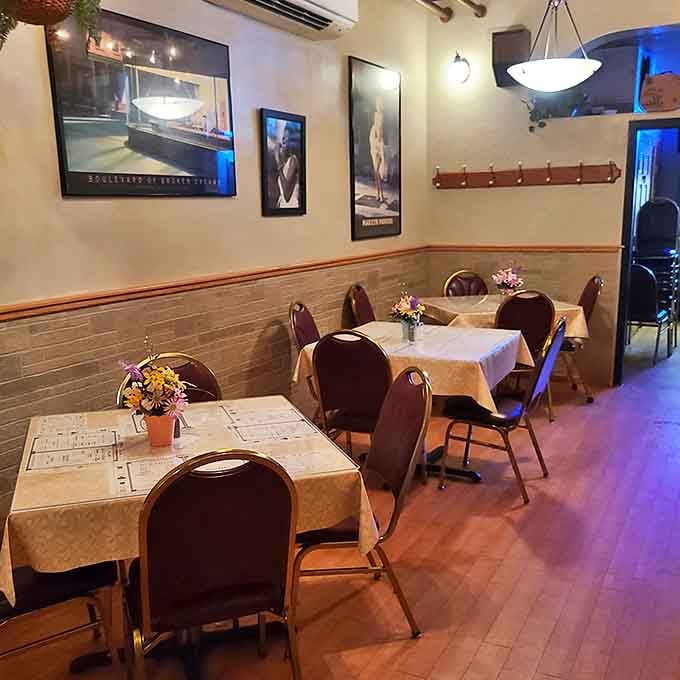 Another dining room view reveals the simple elegance that has kept Northwestern Steakhouse relevant through changing culinary trends.