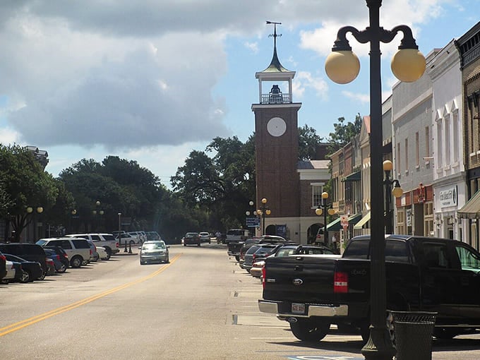 Front Street's clock tower stands sentinel over Georgetown's main drag, where modern life moves at a refreshingly unhurried, small-town pace.