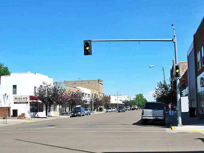 Main Street USA, the non-Disney version, where actual businesses operate and people shop for things they genuinely need rather than souvenirs.