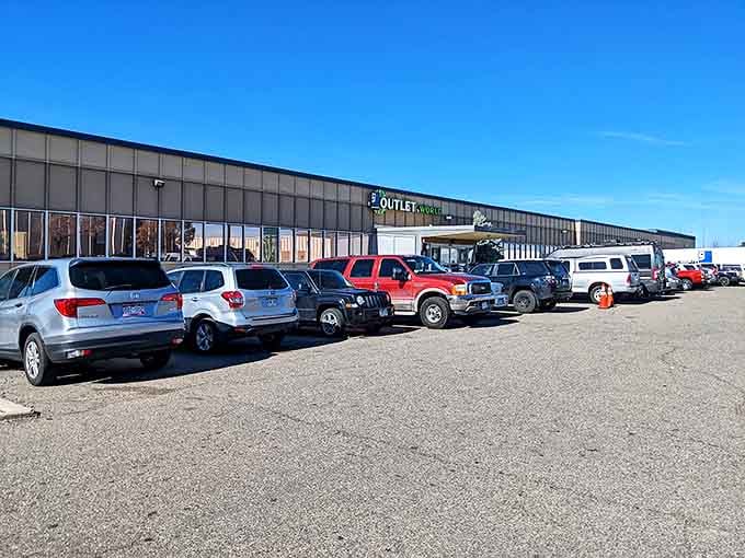 The parking lot tells the story &ndash; vehicles from all walks of life, united by their owners' quest for the ultimate bargain.