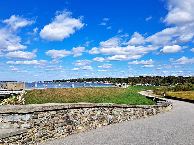 The stone walls lining this pathway have been standing longer than most countries. Talk about built to last!