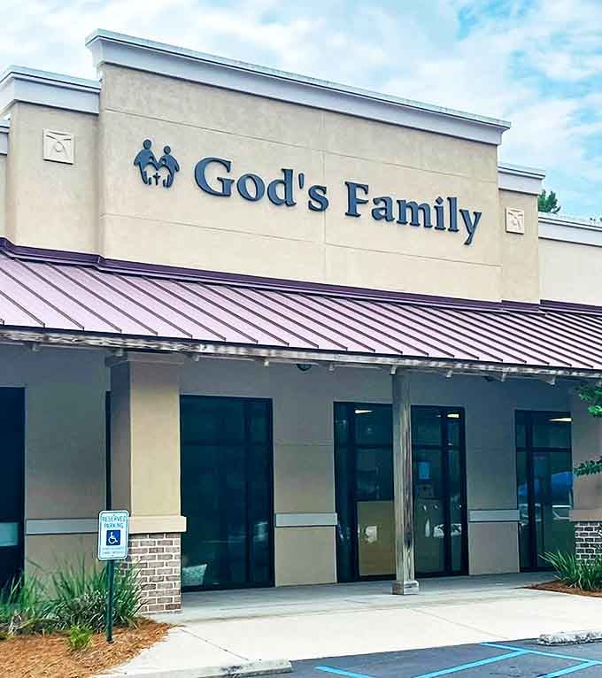 God's Family storefront stands ready to transform your shopping dollars into community support and incredible secondhand discoveries.