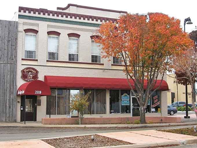 Fall colors frame Artesia's historic downtown buildings &ndash; proof that affordable living and picturesque charm aren't mutually exclusive in retirement paradise.