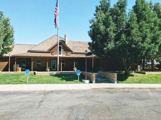 The Blanding Visitor's Center welcomes travelers with rustic charm and the promise of both natural wonders and neighborly smiles.