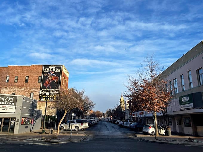 The wide streets of Ellensburg's downtown reflect its ranching roots, while the well-preserved buildings showcase its prosperous history.