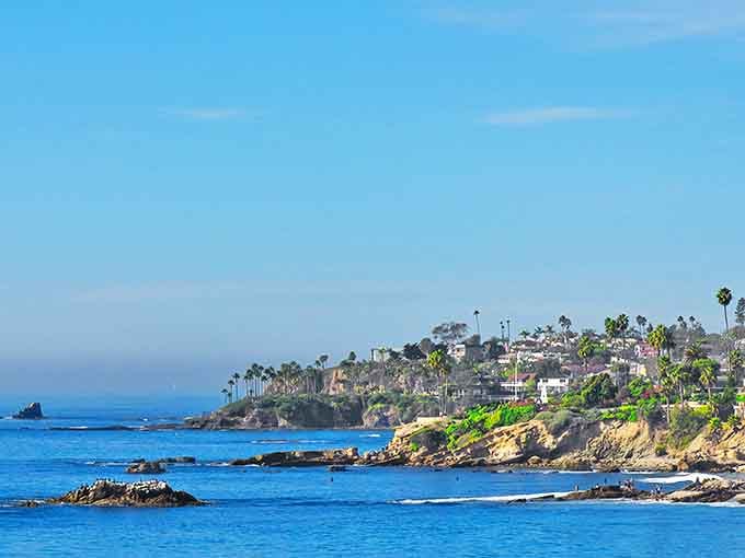 Turquoise waters meet dramatic cliffs in Laguna Beach, where every viewpoint feels like it should be on the cover of a travel magazine.