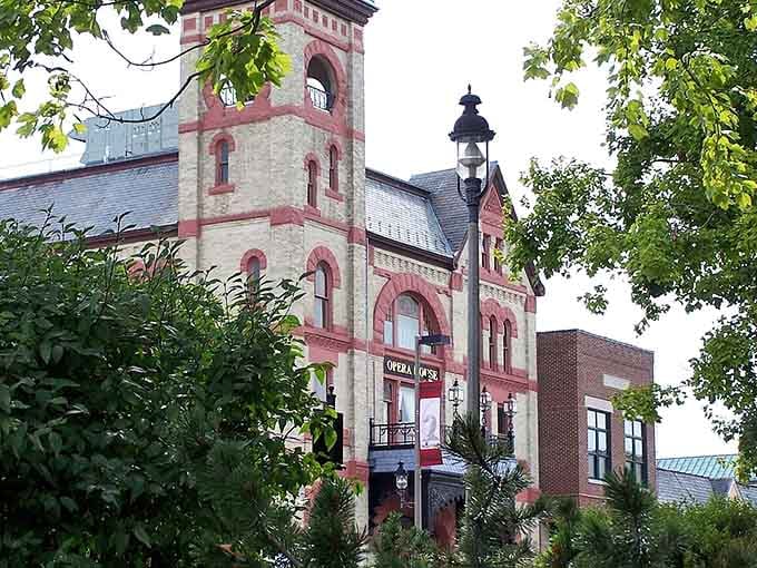 Woodstock's Opera House stands as a Victorian masterpiece, its tower watching over the town like a friendly sentinel.