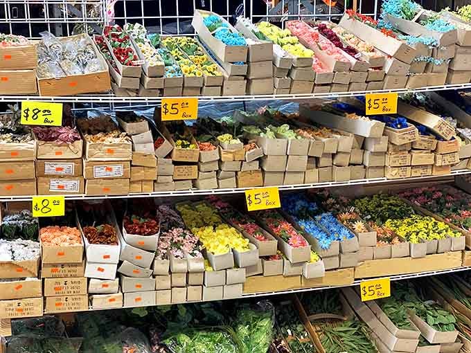 Flower power in tiny cardboard boxes! These colorful blooms will never wilt, making them the perfect guilt-free gift for anyone with a black thumb.