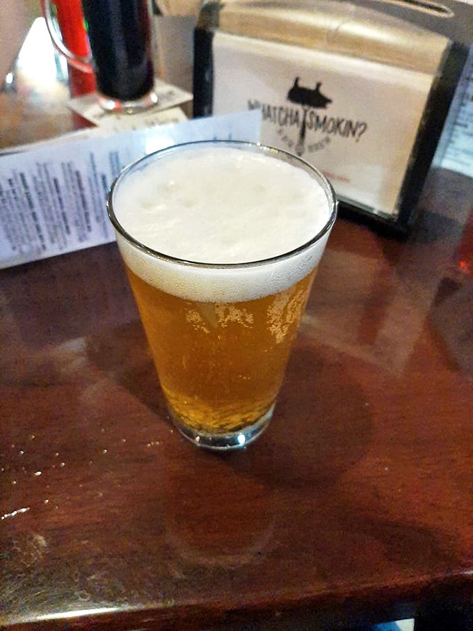 A proper beer, served properly cold, in a properly sized glass. Sometimes the simplest pleasures are the most satisfying companions to barbecue.