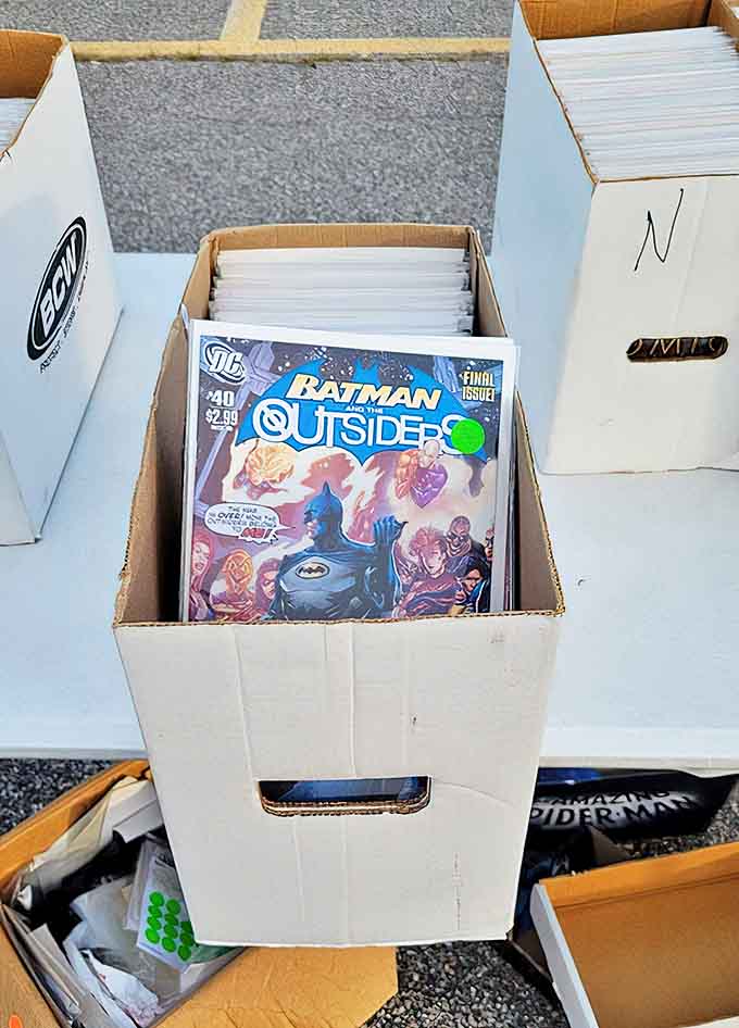Comic book collector's dream come true. Batman's final issue waits patiently in cardboard boxes for its superhero&mdash;you!