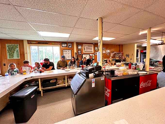 The true magic of diners: where everyone gets their own space but somehow feels part of something bigger.