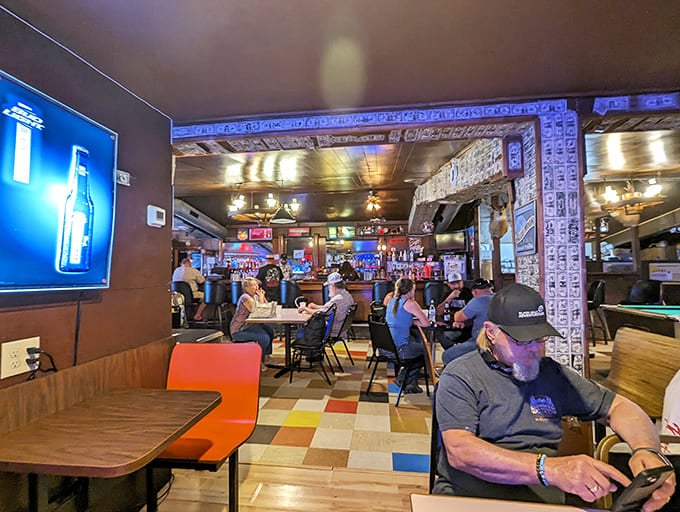 Where locals and travelers break bread together. The checkered floor might be the only predictable thing about an evening at the Wagon Wheel.