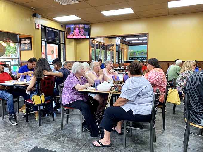 The true measure of a great breakfast spot: tables filled with locals who could cook at home but know better.