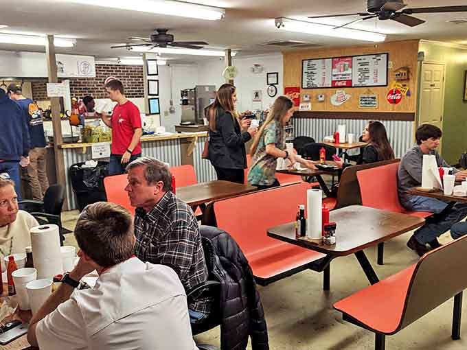 The true measure of a local joint: a diverse crowd of regulars who've made this their second kitchen. Notice nobody's looking at their phones&mdash;the food commands full attention.