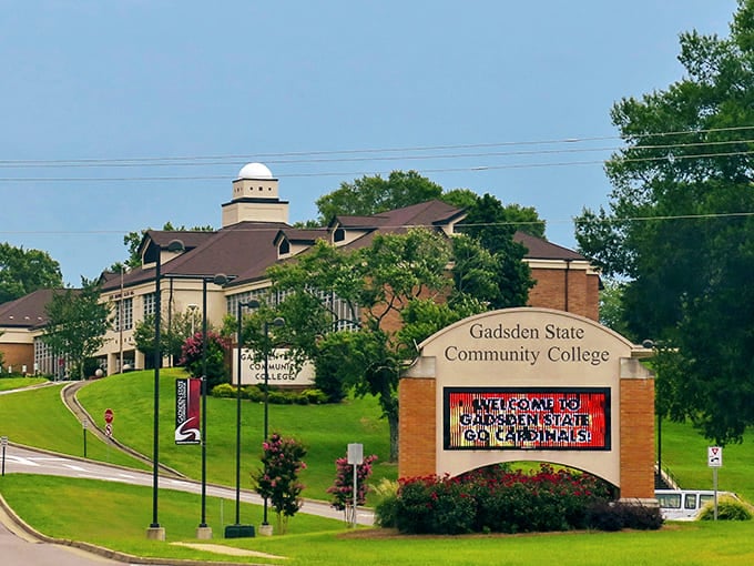 Gadsden State Community College's stately campus provides affordable education in picturesque surroundings. Knowledge without crushing student debt—imagine that!