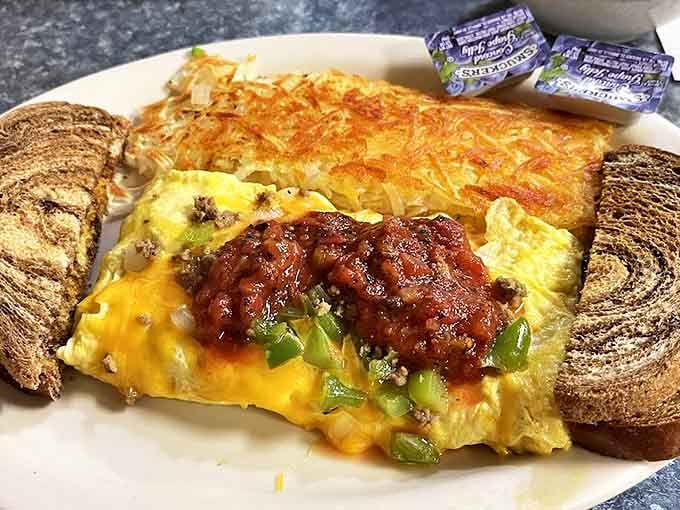 The "Garbage Omelet" &ndash; where "everything but the kitchen sink" isn't a figure of speech but a delicious breakfast strategy.