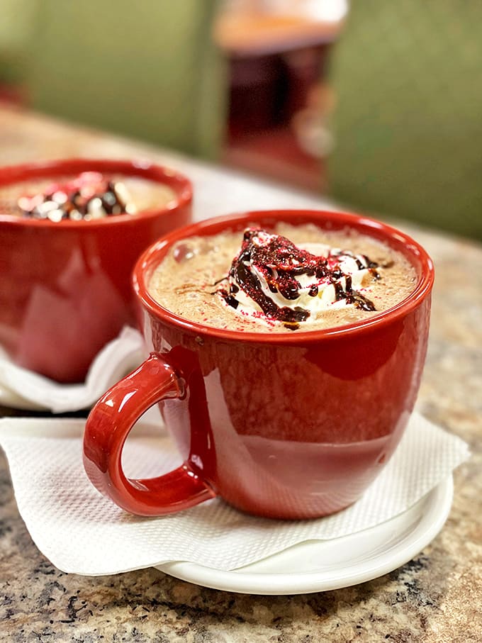 Hot chocolate in those red mugs doesn't just warm your hands&mdash;it thaws the frozen North Dakota soul on winter mornings.
