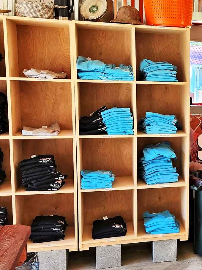 Seafood so good they put it on t-shirts. The merch collection lets you take home the memory, even if you can't take home the chowder.