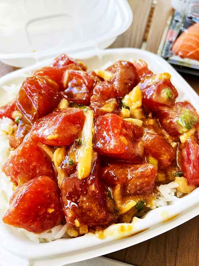 The miso poke combines umami richness with buttery fish in a marriage so perfect, you'll want to throw rice at the happy couple.