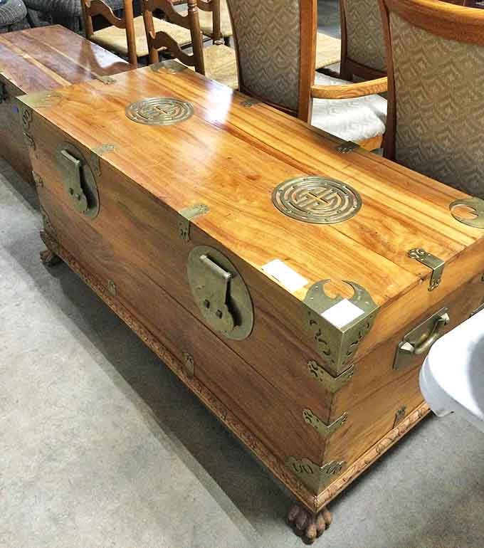 This ornate wooden chest didn't cross oceans and decades to end up storing your Amazon delivery boxes&mdash;it deserves better, and so do you.