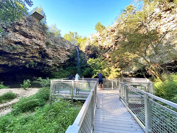 The observation deck that launched a thousand Instagram posts. From here, the waterfall view is worth every step of the journey.