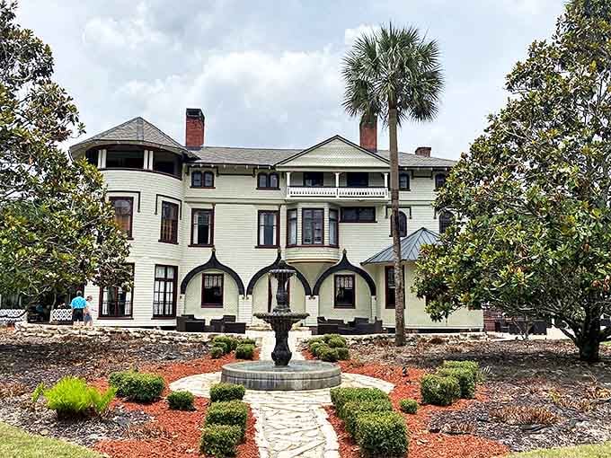 The magnificent Stetson Mansion stands as a Victorian masterpiece, its architectural details and manicured grounds whispering tales of Gilded Age splendor.