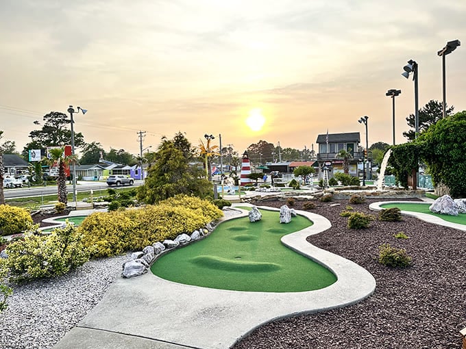 Mini-golf at sunset&mdash;because vacation isn't complete without friendly competition. Those perfectly manicured greens have witnessed countless family rivalries and first-date butterflies.