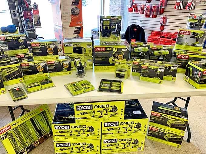 The tool section: where DIY dreams are born and spouses nervously check credit card statements the following week.