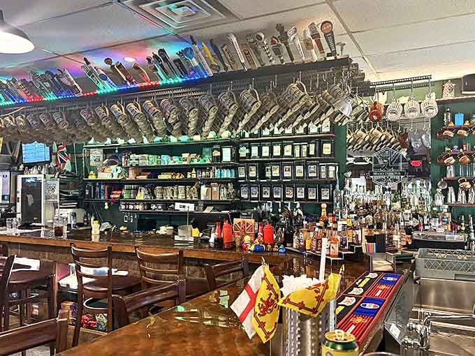 This isn't just a bar&mdash;it's a liquid library. The impressive tap selection would make a beer aficionado weep with joy while the spirits stand ready for whatever celebration life demands.