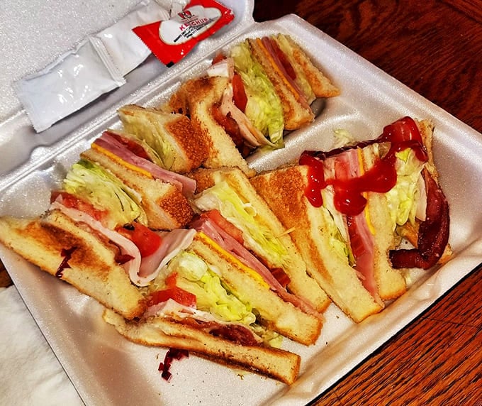 This club sandwich isn't playing around &ndash; triple-decker layers of meat, cheese, and veggies that make lunch the day's main event.