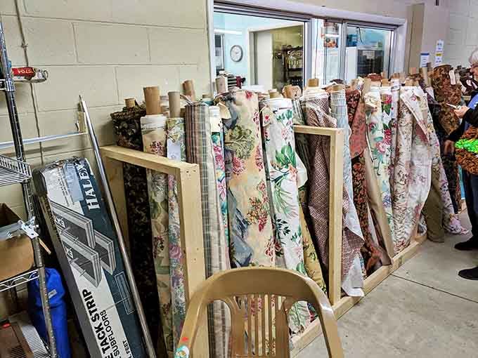 Fabric fantasies unfurled. These bolts of patterns and textures are the stuff of DIY dreams &ndash; curtains, cushions, and creative projects just waiting to happen.